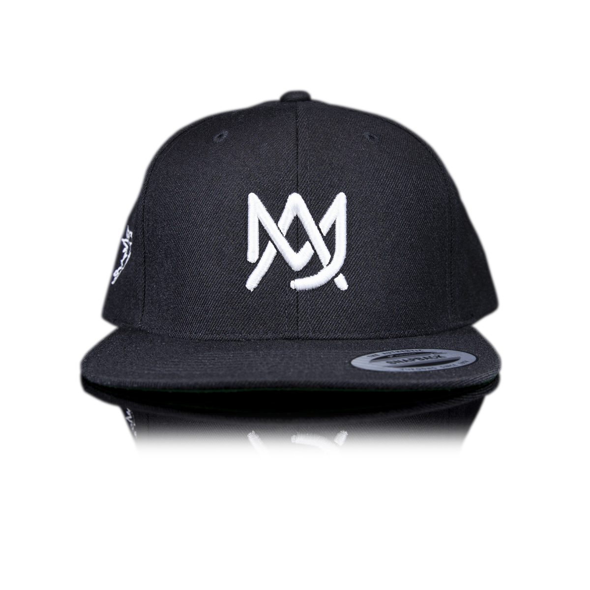 Snapback MJ Arsenal Logo Hat - White on Black - MJ Arsenal