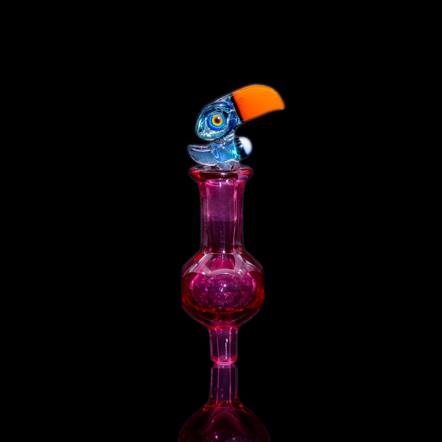 RJ Glass Pink Bubble Cap